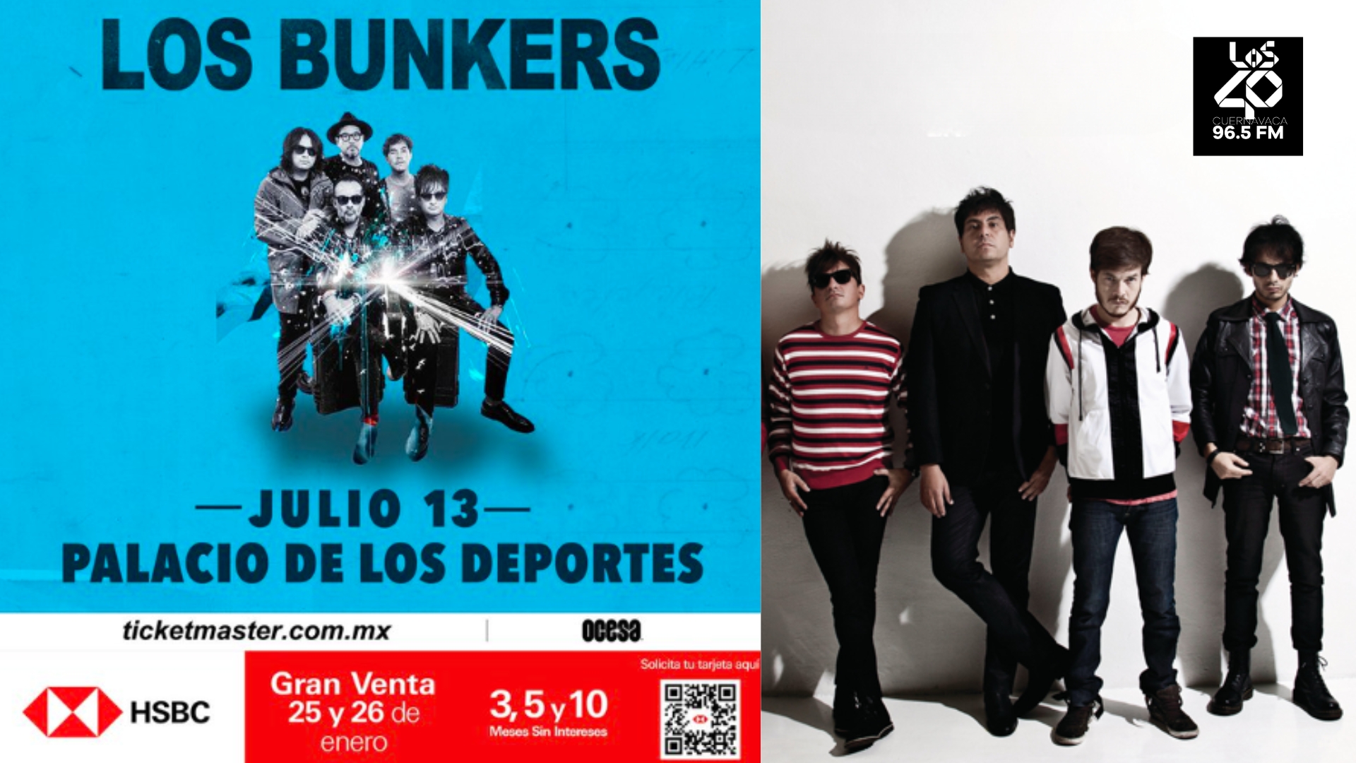 Los Bunkers anuncian concierto en CDMX. - Los 40 Cuernavaca - 96.5 FM Los Bunkers anuncian concierto en CDMX. - Los 40 Cuernavaca - 96.5 FM